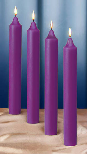Purple Advent Candles 12 X 1 1/2 | Cokesbury