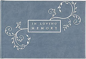 Guest Book in Loving Memory Blue | Cokesbury