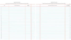 Westminster Church Register Binder Sheets Deacons