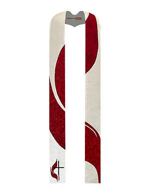 UMC Cross and Flame Stole | Cokesbury
