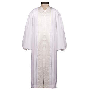 Murphy Jacquard Panels Pulpit Robe White | Cokesbury